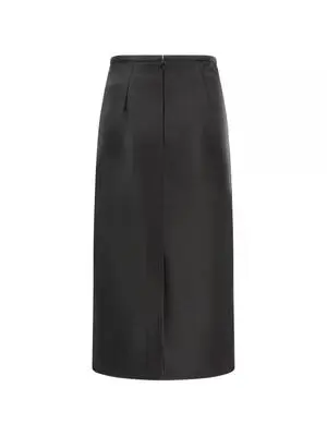 Co High-waisted Leather Midi Skirt