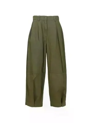 Max Mara Logo-patch Trousers - Green