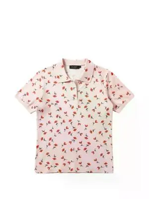 JIL SANDER Floral-print Polo Shirt - Pink