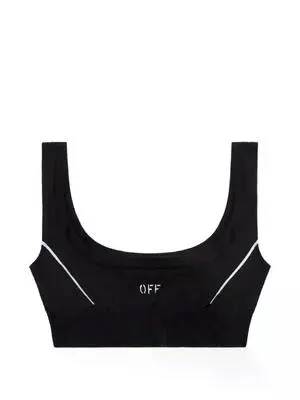 Off-White Off Stamp Seamless Bra - Black