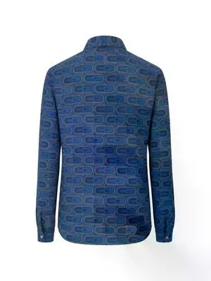 LAURA URBINATI Geometric Print Long-sleeved Shirt