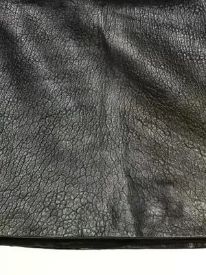 MANOKHI Crinkled-finish Leather Mini Skirt