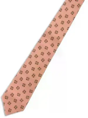 Kiton Silk Floral Pattern Neck Tie - Pink