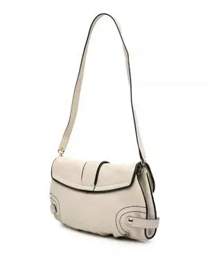 FERRAGAMO Leather Gancini Flap Shoulder Bag