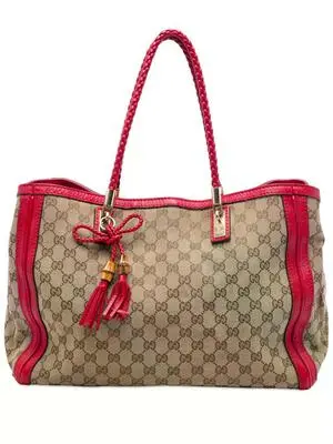 Gucci 2016-2026 Gg Canvas Bella Tote Bag - Red