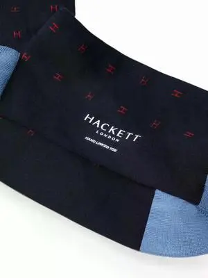 HACKETT LONDON Logo-patterned Mercerised Socks