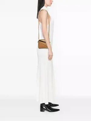 Loewe 2021 Mini Bicolor Calfskin Puzzle Satchel - Neutrals