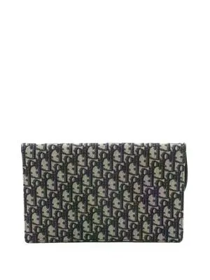 Dior 2000-2026 Oblique Canvas Saddle Clutch Bag
