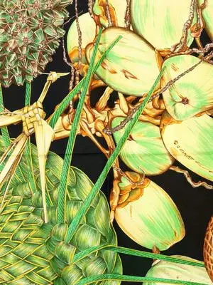 Hermès 1994 Jardin Creole Silk Scarf 90 Scarves