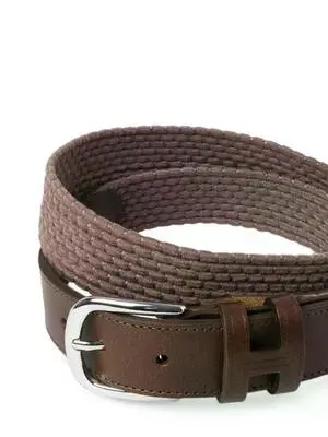 HACKETT LONDON Hackett London Braided Leather-Trim Belt