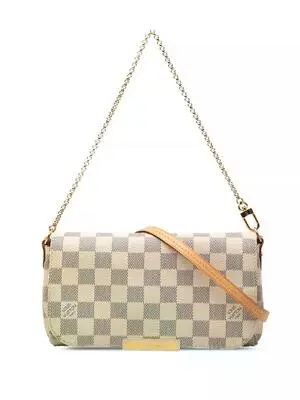 LOUIS VUITTON 2014 Damier Azur Favorite Pm Satchel - White