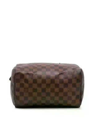 LOUIS VUITTON 2014 Damier Ebene Speedy 25 Boston Bag