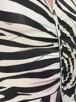 Marella Mlsteca Zebra-print Drawstring Maxi Dress