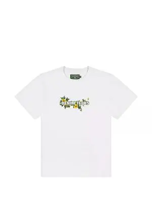 DENIM TEARS Embroidered Floral-logo T-shirt