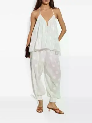 Zimmermann ZIMMERMANN Polka Dot Tie-Fastening Trousers White