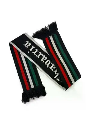 WILLY CHAVARRIA Logo-patch Fringed Scarf