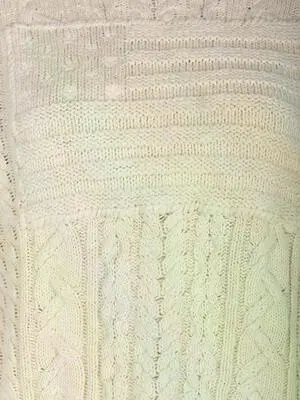 Denimist Distressed Cable-knit Sweater