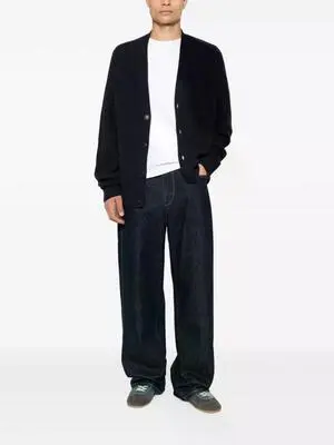 DIANA STUDIO Ribbed Knit V-neck Cardigan - Blue