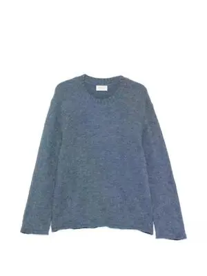 DIANA STUDIO Brushed-knit Crew-neck Sweater - Blue