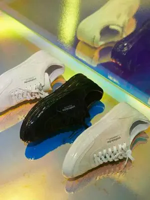 YOSHIOKUBO Jello Ii Resin-coated Suede Sneakers