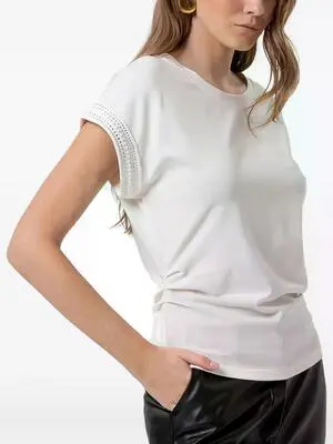FRACOMINA Crystal-embellished Ruched T-shirt