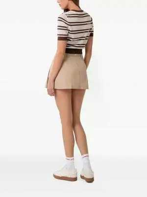 GAELLE PARIS Striped Short-sleeve Sweater