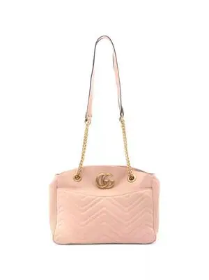 Gucci Gg Marmont Chain Shoulder Bag - Pink