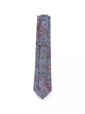 Etro Paisley Print Silk Tie