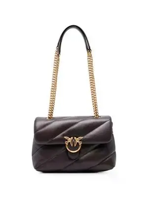 Pinko Small Love Quilted Shoulder Bag - Brown