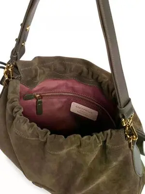 COCCINELLE Lidia Suede Foldover Shoulder Bag