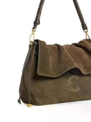 COCCINELLE Lidia Suede Foldover Shoulder Bag