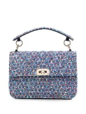 Valentino Garavani Rockstud Twist-lock-fastening Tote Bag - Blue