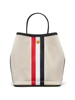 Thom Browne Rwb Stripe Bucket Tote Bag