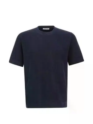 KANGRA Bubble-stitch Short-sleeve Sweater - Blue