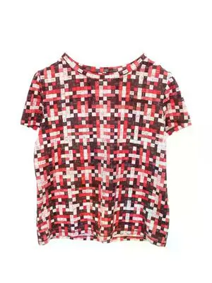 Hermès Bolduc Au Carré Printed Cotton T-shirt - Red