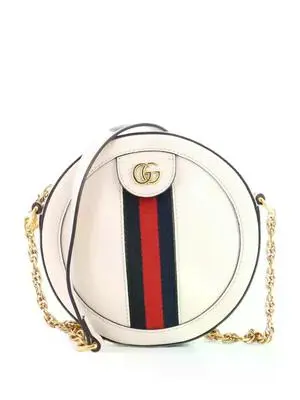 Gucci Ophidia Round Shoulder Bag Leather Mini Crossbody Bag - Neutrals