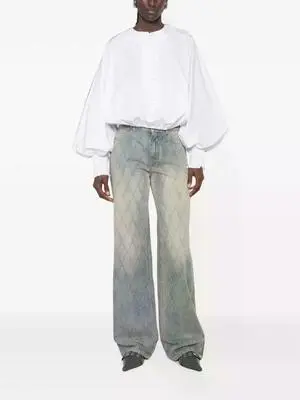 Balmain Buttoned Straight-leg Jeans - Blue