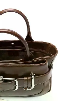 OSOI Mini Brocle Leather Tote Bag - Brown