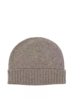 Malo Ribbed-trim Beanie Hat - Grey