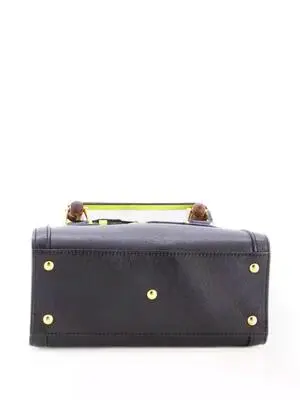 Gucci Diana Nm Bamboo Handle Tote Leather Mini Crossbody Bag - Black