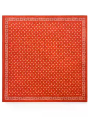 Mulberry Tree-print Cotton Scarf