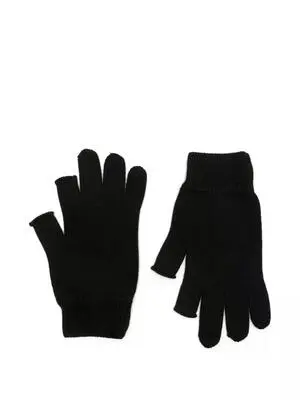 Rick Owens Fingerless Press-stud Gloves - Black