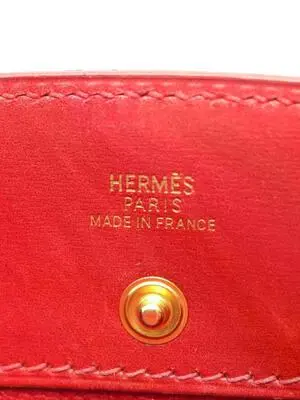 Hermès 2002 Tpm White Bus Handbag - Red