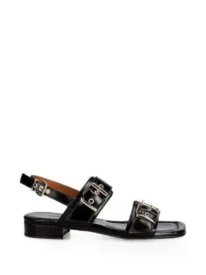 BILLI BI Buckle-strap Flat Sandals - Brown
