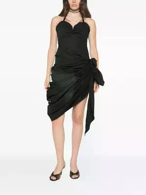 Chloé Halterneck Sleeveless Gathered Detail Asymmetric Dress