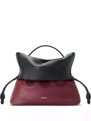 Loewe LOEWE Flamenco Rolled Drawstring Tote Bag Black