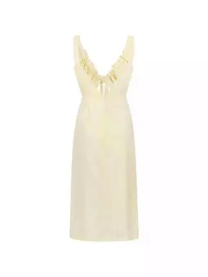 CAYET Helena Bead-embellished Cut-out Midi Dress