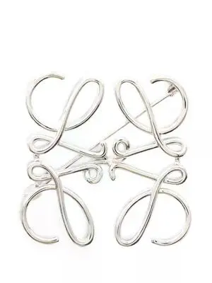 Loewe 2020s Anagram Brooch - Silver