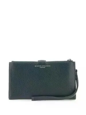GIANNI CHIARINI Dollaro Pebbled Leather Wallet - Green