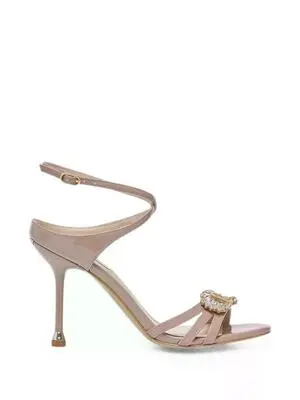 Liu Jo Crystal-embellished Leather Sandals - Neutrals